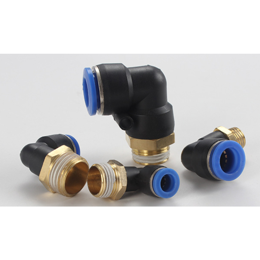 Jual FITTING PNEUMATIC ELBOW NEPPEL PNEUMATIC 1/4 SELANG 4MM PL 4-02 ...