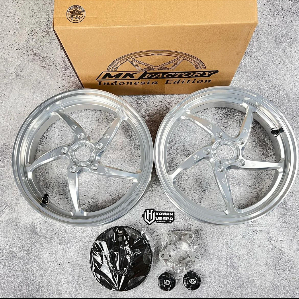 Jual Velg MK Factory MK4 silver Vespa Sprint prima S LX GTS | Shopee ...