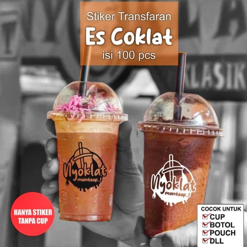Jual Label Kemasan Stiker ES Coklat Nyoklat 100 pcs | Shopee Indonesia