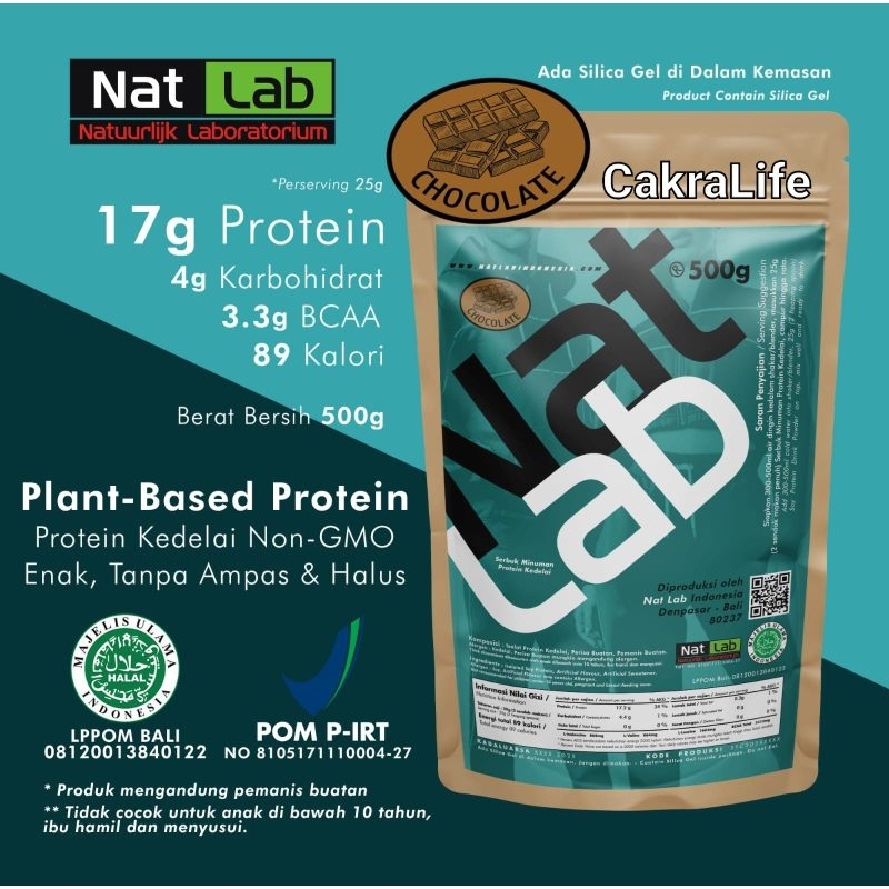 Jual Nat Lab Soy Protein Shake 500g Protein Meal HALAL DEPKES | Shopee ...
