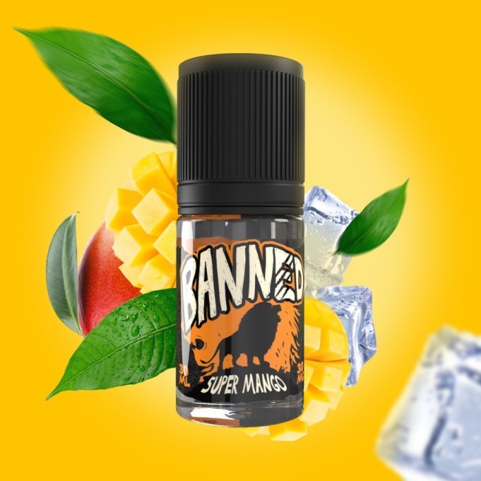 Jual LIQUID GLU BANNED SUPER MANGO 30ML 30MG SALTNIC AUTHENTIC BY GLU ...