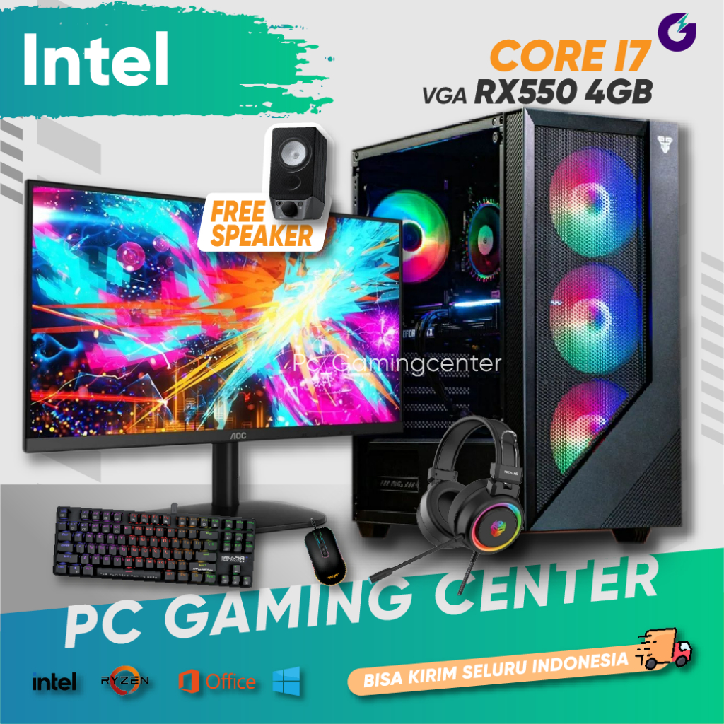Jual PC GAMING CORE i7 VGA 4GB RAM 16GB SSD 512GB KOMPUTER GAME DESAIN ...