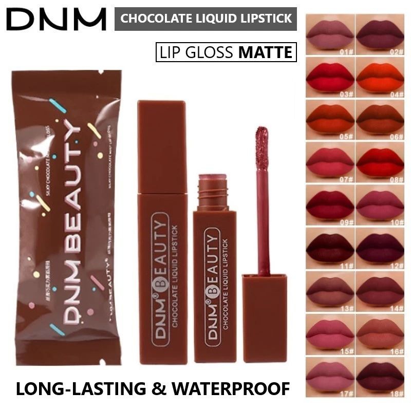 Jual DNM Chocolate Lipstick Matte Liquid Lip Long Lasting Waterproof ...