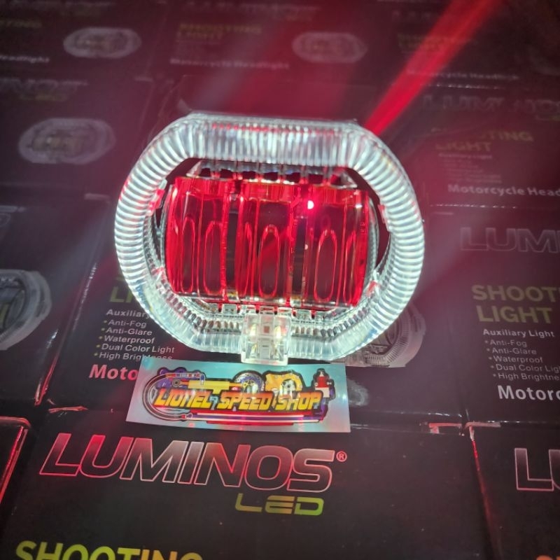 Jual Lampu Projie Billed Luminos Led 3 lensa motor mobil biled 35 watt ...
