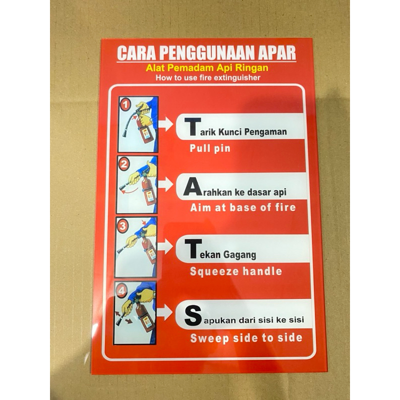 Jual SIGN CARA APAR ukuran 15x20cm & 20x30cm | Shopee Indonesia