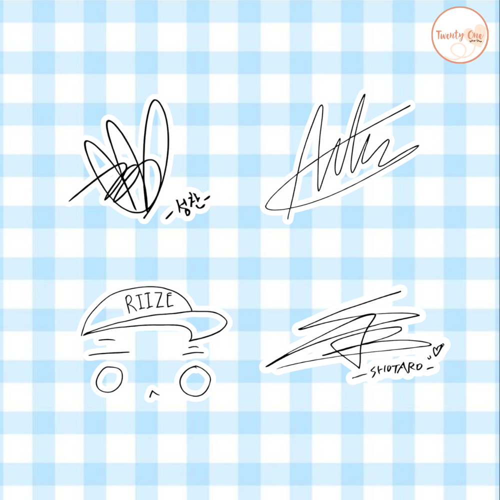 Jual Sticker Transparan RIIZE Signature Sign Tanda Tangan TTD | Shopee ...