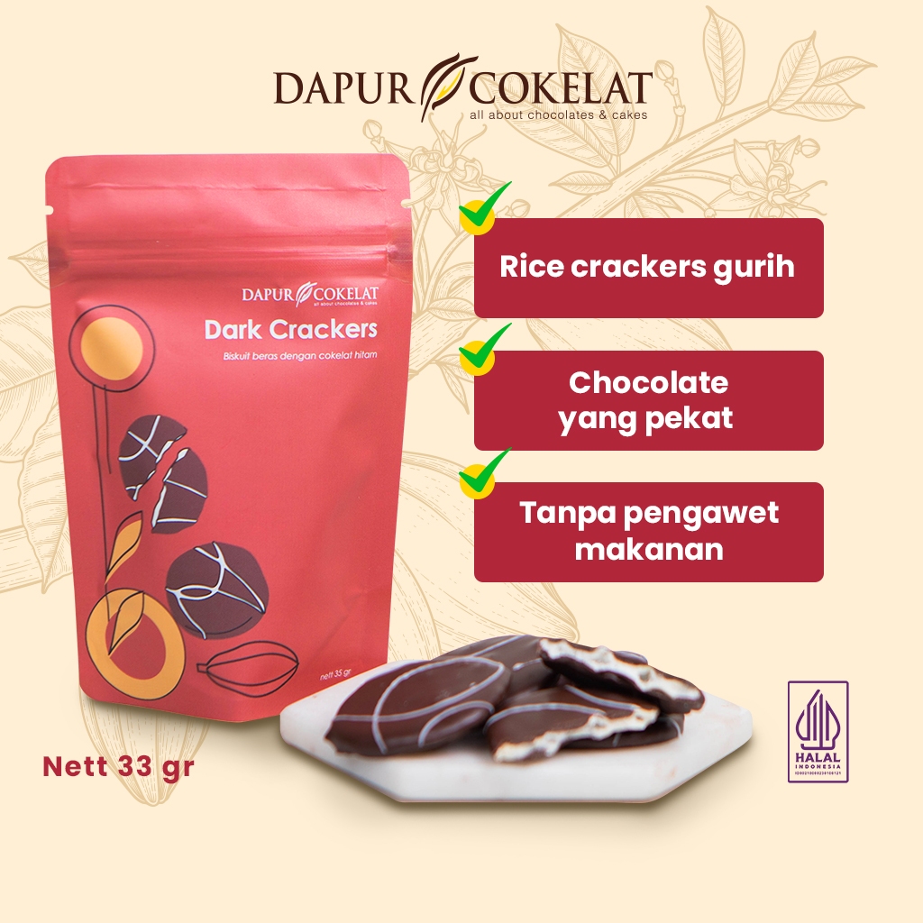 Jual DAPUR COKELAT - Dark Crackers Biscuit | Camilan Sehat Snack Tanpa ...