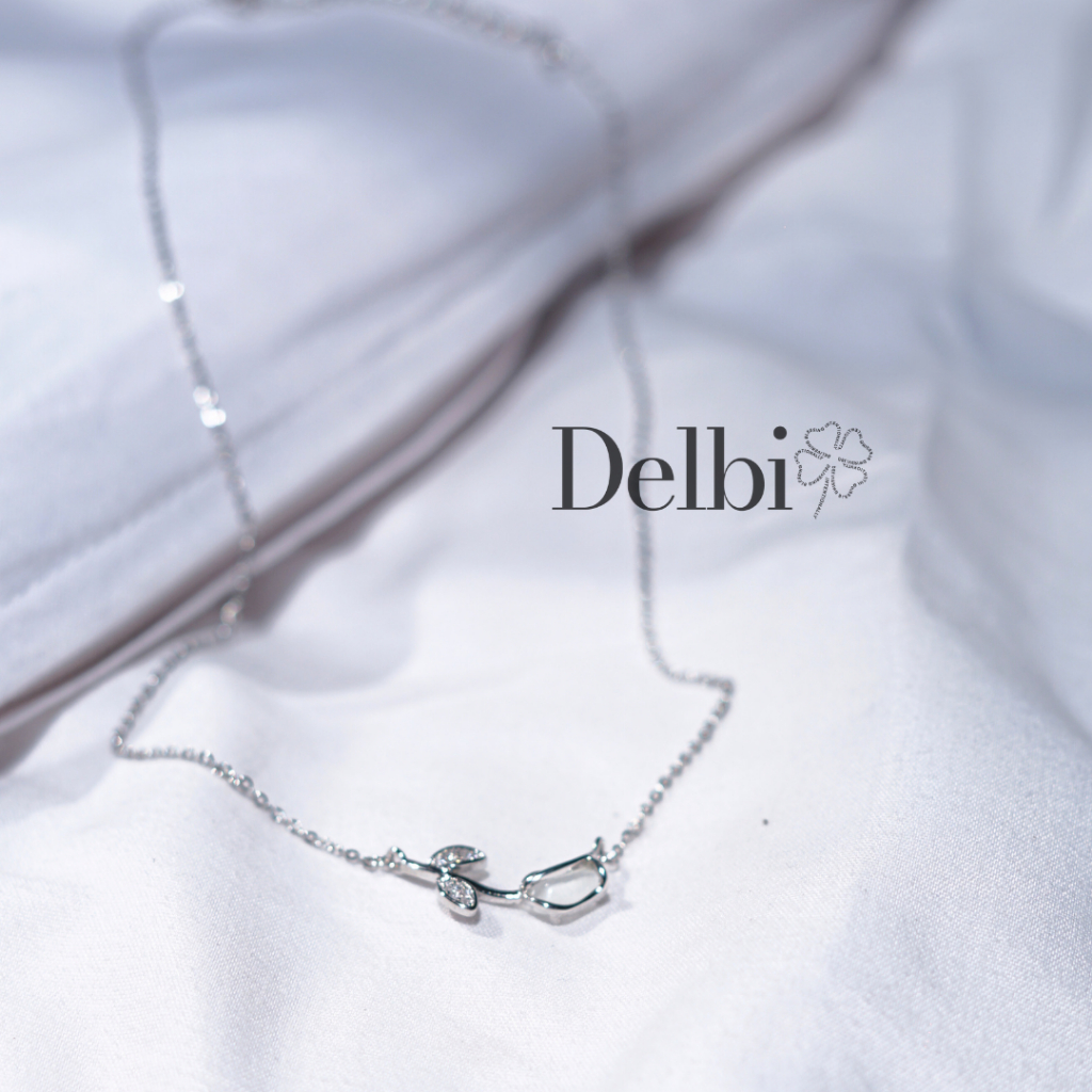 Jual DELBI - NaYeon TITANIUM Necklace Silver Kalung Aksesoris Wanita ...
