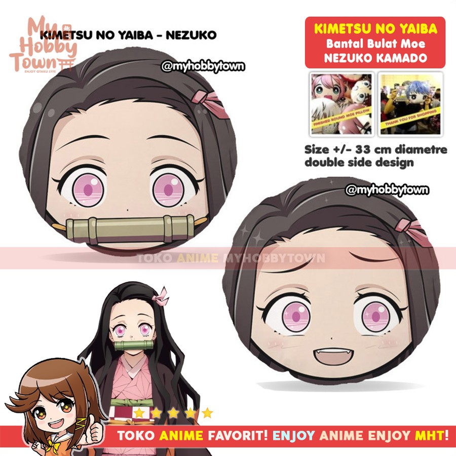 Jual Bantal Bulat Kimetsu no Yaiba : Nezuko Plush Doll - Round Plushie ...
