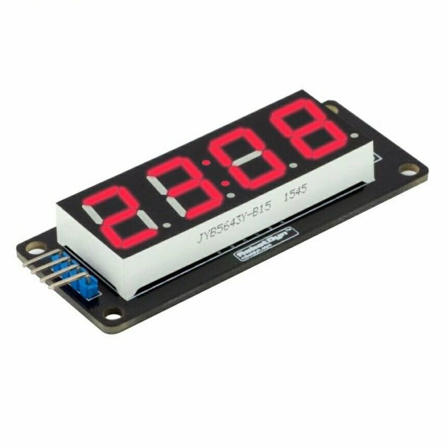 Jual 4 digits RED LED 7 Segment Tube Display 4bits TM1637 by Robotdyn ...