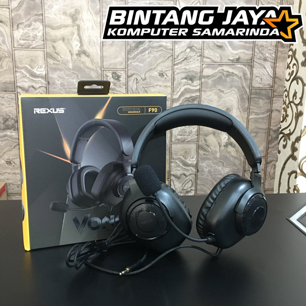 Jual Headset Gaming Rexus Vonix F90 Wired Microphone - White & Black ...
