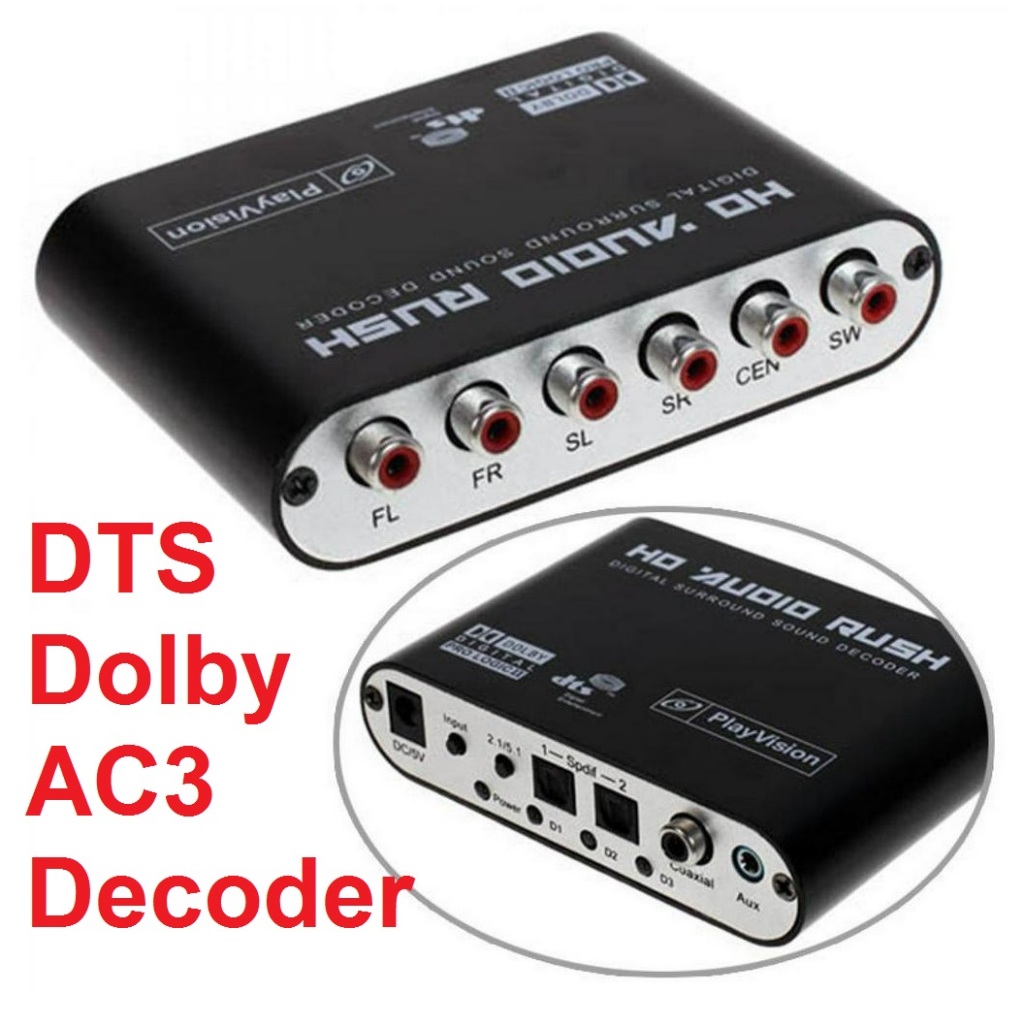 Jual DTS Dolby AC3 Decoder to Active Speaker 5.1 Video Converter - HD51 ...