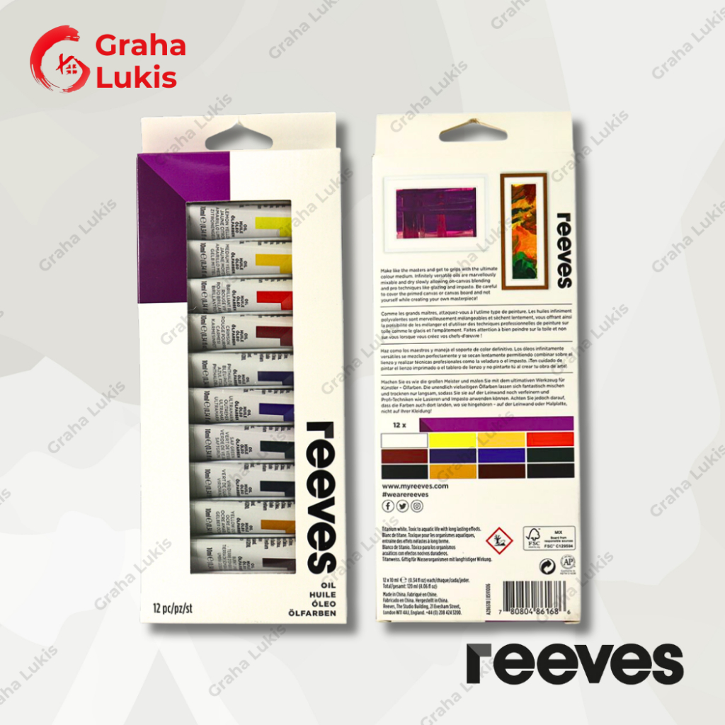 Jual Reeves Oil Color set 12x12ml | Shopee Indonesia