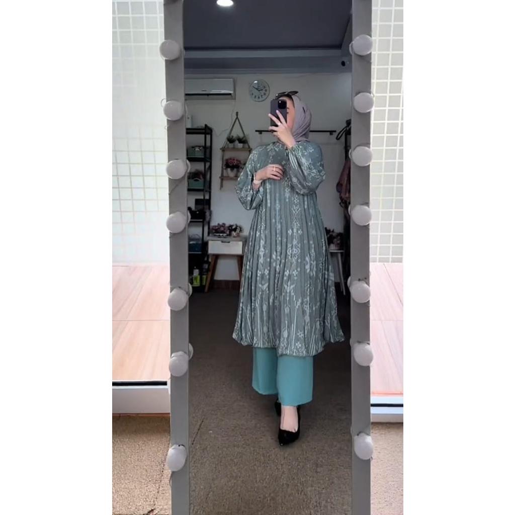 Jual Bwy - One set long tunik plisket keisha setelan tunik panjang ...