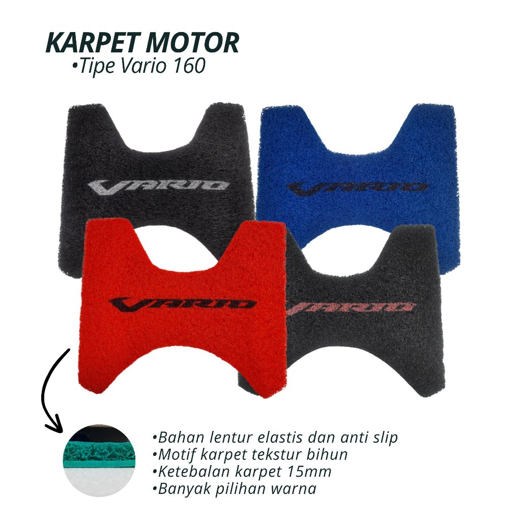 Jual Karpet Motor Vario 160 Pijakan Kaki Honda Vario Karpet Bihun Tebal | Shopee Indonesia