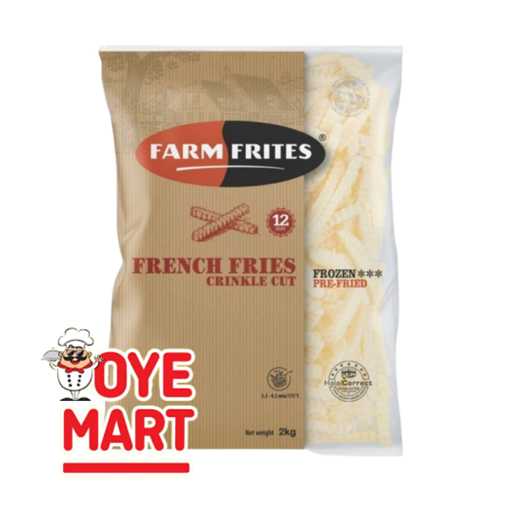 Jual FARM FRITES CRINKLE CUT 2KG FRENCH FRIES/ KENTANG GORENG | Shopee ...