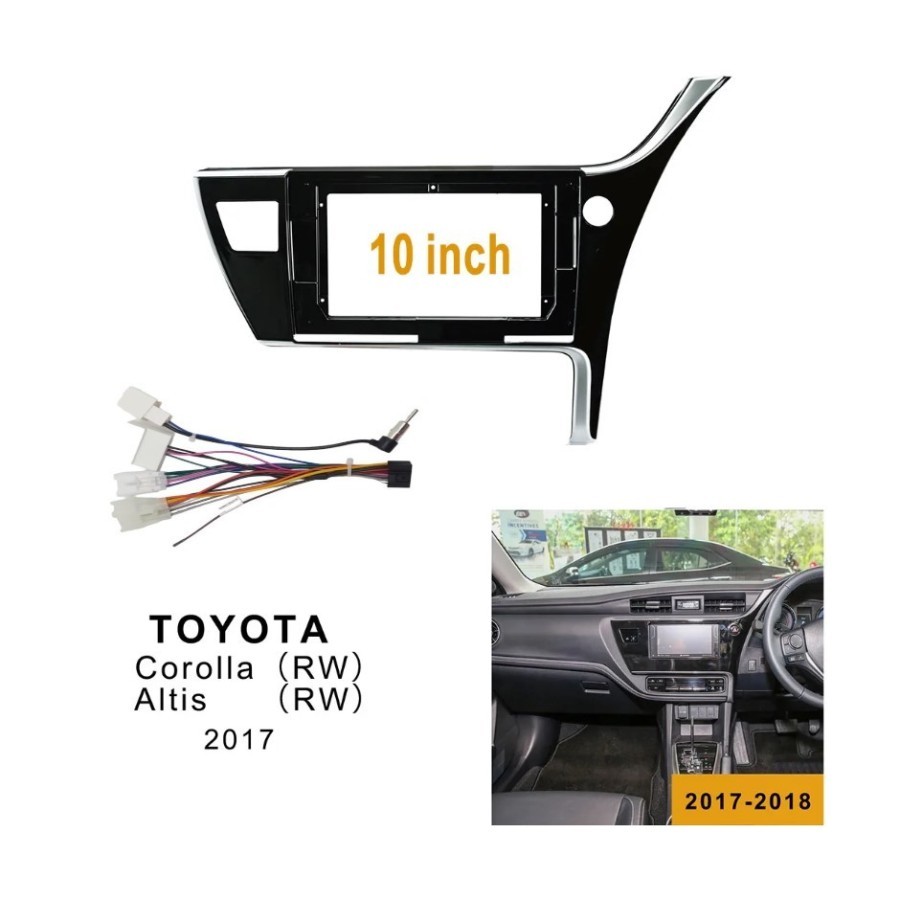 Jual Frame 10 inch Toyota Corolla Altis 2017 Panel Head Unit Android ...