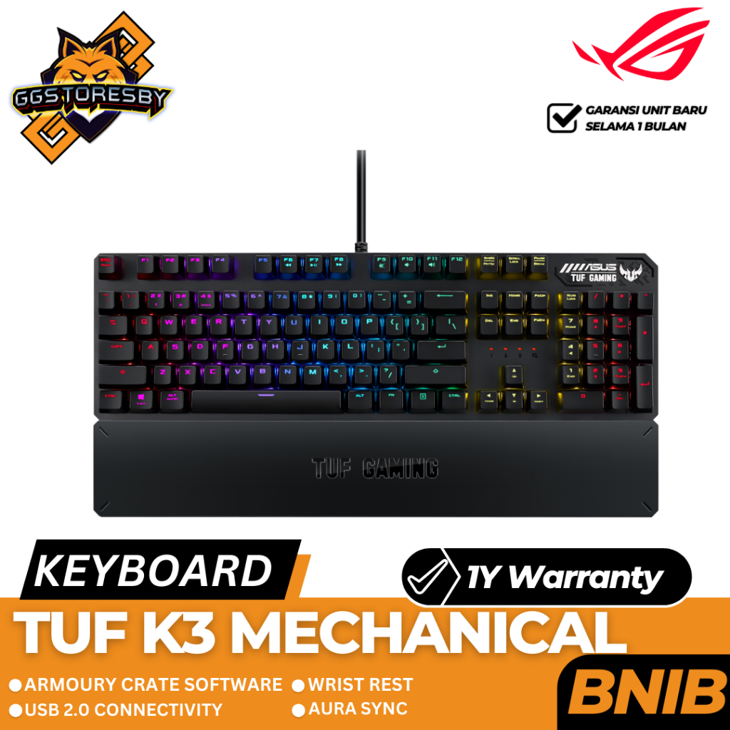 Jual Asus Tuf K3 Rgb Mechanical Gaming Keyboard | Shopee Indonesia