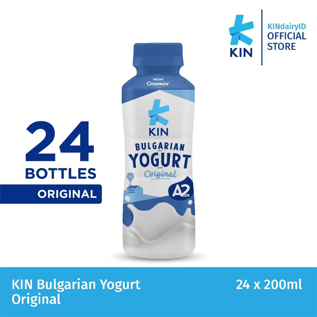 Jual KIN Bulgarian Yogurt Original 24x200 ml | Shopee Indonesia