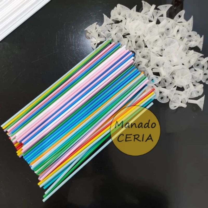 Jual Tangkai Balon / Stick Cup Balon (100 pcs) | Shopee Indonesia