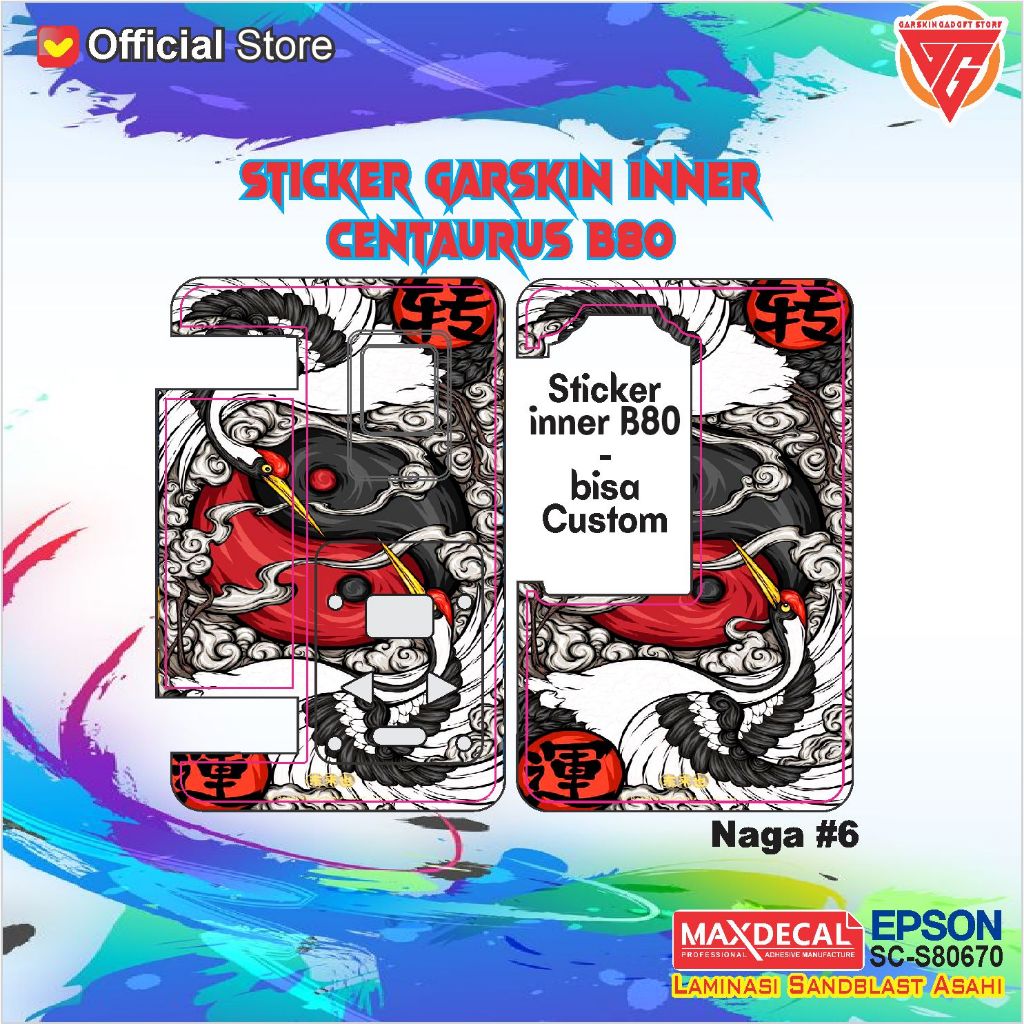 Jual Sticker Inner Centaurus B80 Skin Premium Motif Naga Bisa Custom | Shopee Indonesia