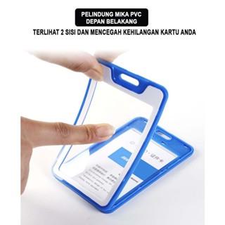 Jual Id Card Holder Name Tag Casing Id Holder 2 sisi Mika Bening Tempat Holder Lanyard Id Card 2 ...