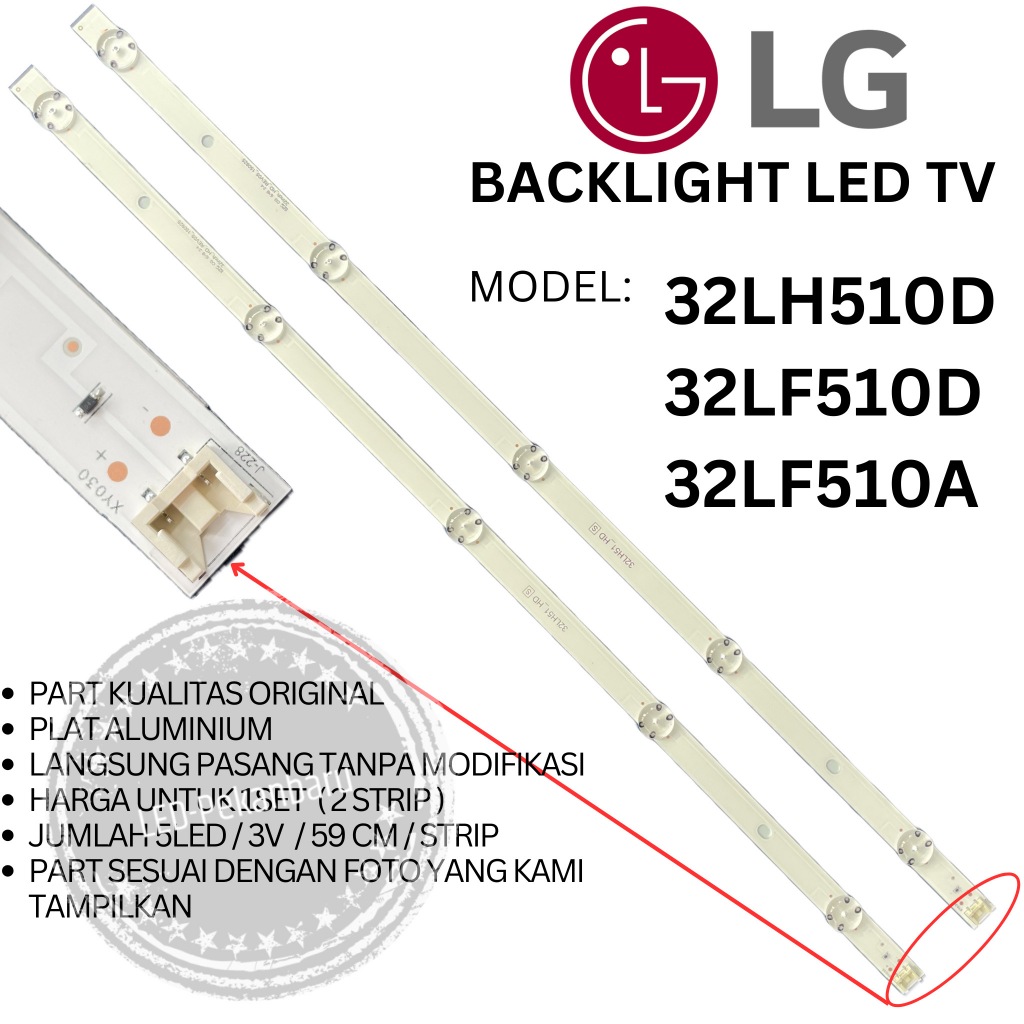 Jual BACKLIGHT LED TV LG 32 INC 32LH510D 32LH510 LAMPU 32LH BL 5K 3V | Shopee Indonesia