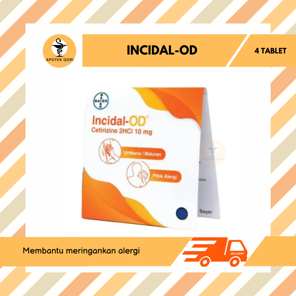Jual INCIDAL OD STRIP @ 4 TABLET/OBAT GATAL ALERGI | Shopee Indonesia