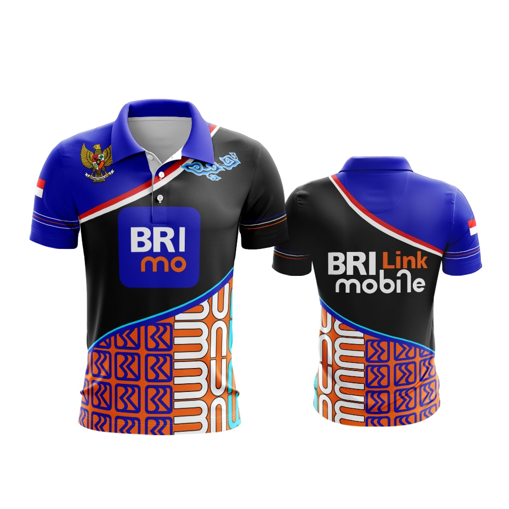 Jual Kaos BRI Brimo BRI Mobile Logo Perusahaan Bank BRI / Baju Jersey ...