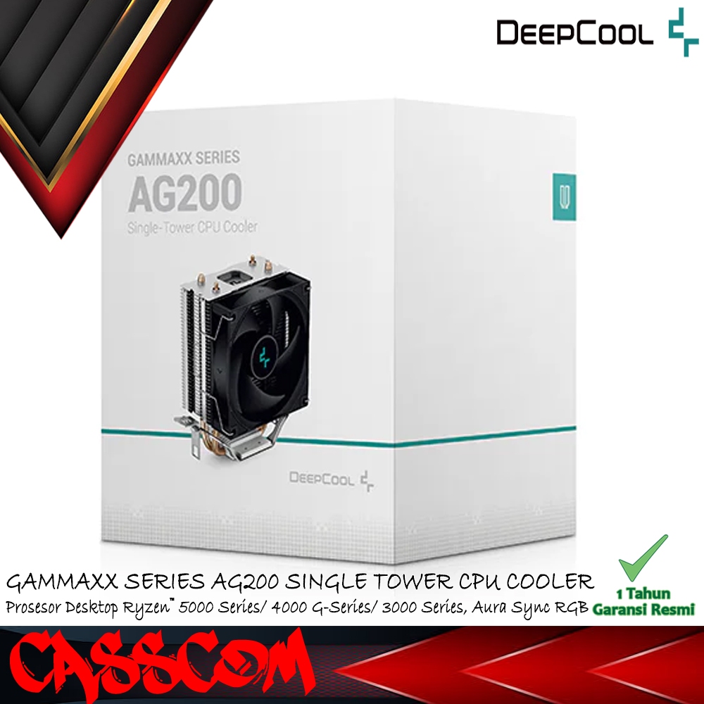 Jual Deepcool AG200 Single Tower CPU Cooler - Deep Cool Heatsink Fan PC ...