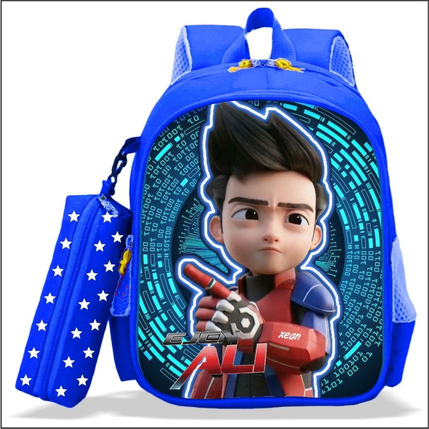 Jual Tas Ransel Sekolah Anak Laki-Laki TK dan PAUD Karakter EJEN ALI COOL Kualitas PREMIUM Bisa ...
