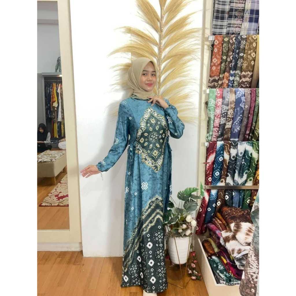 Jual GAMIS JUMPUTAN DRESS BATIK NURA VINTAGE TALI PRINTING PALEMBANG ...