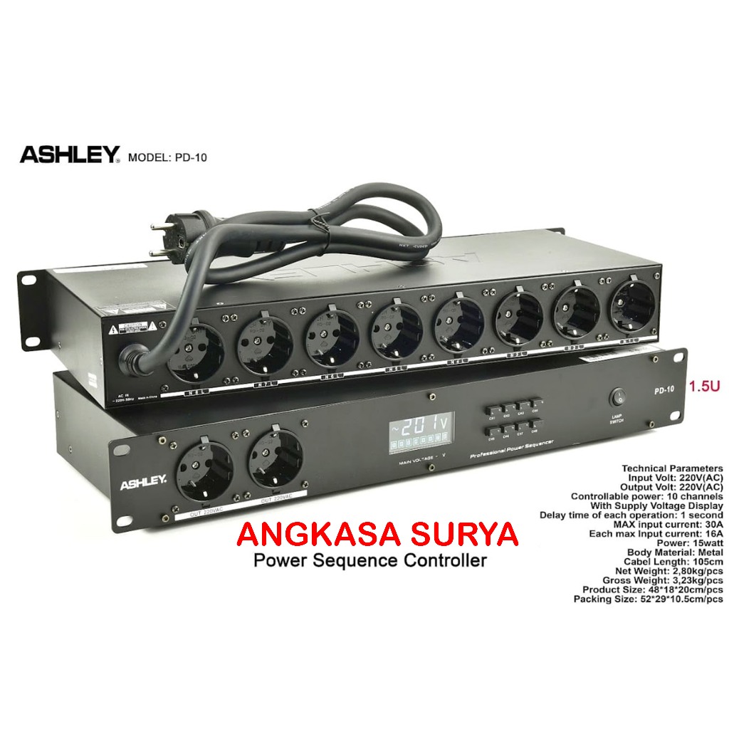 Jual Power Sequence Controller ASHLEY PD10 PD 10 ORIGINAL Power ...