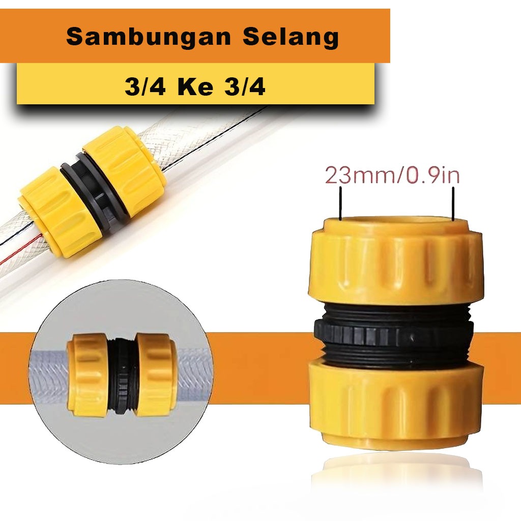 Jual Konektor Sambungan Selang Air Quick Release Connector 3/4" Ke 3/4 ...