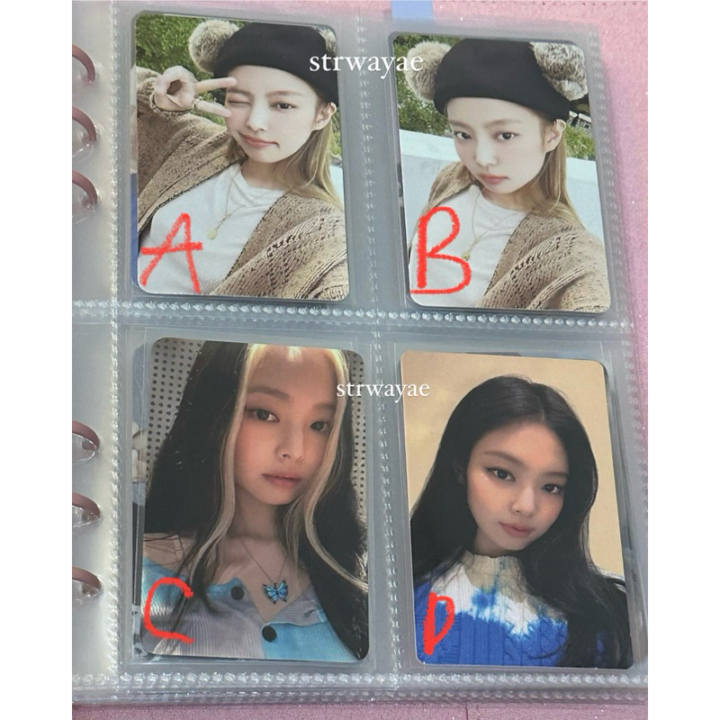 Jual WTS PHOTOCARD AAB JENNIE BP || bear wink peace born pink grey vers ...