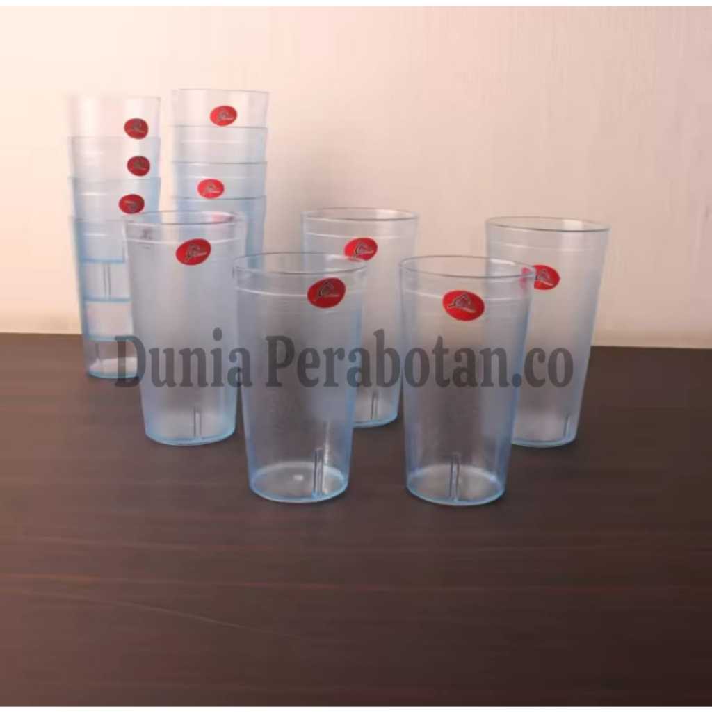Jual FJS - (6pcs) Gelas minum alexis 400ML / Gelas mika bening / Gelas ...