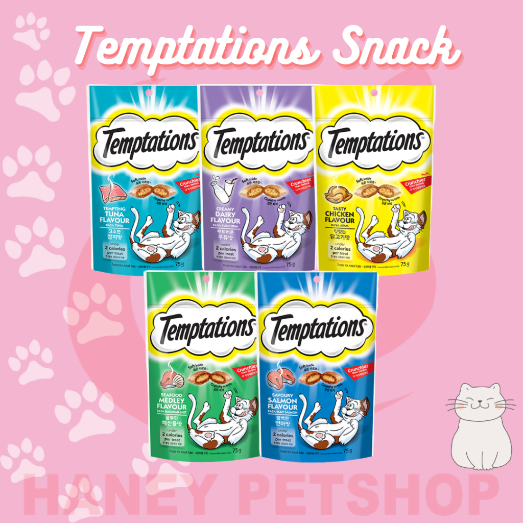 Jual Temptation Snack Crunchy | Camilan Kering Kucing | Biskuit Kucing ...