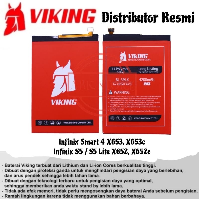 Jual Baterai VIKING Infinix Smart 4 X653, X653c / S5 X652 / S5 Lite ...