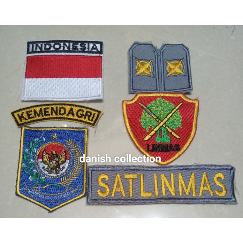 Jual 1 SET BET BORDIR LOGO LAMBANG LINMAS SATLINMAS TERBARU | Shopee ...