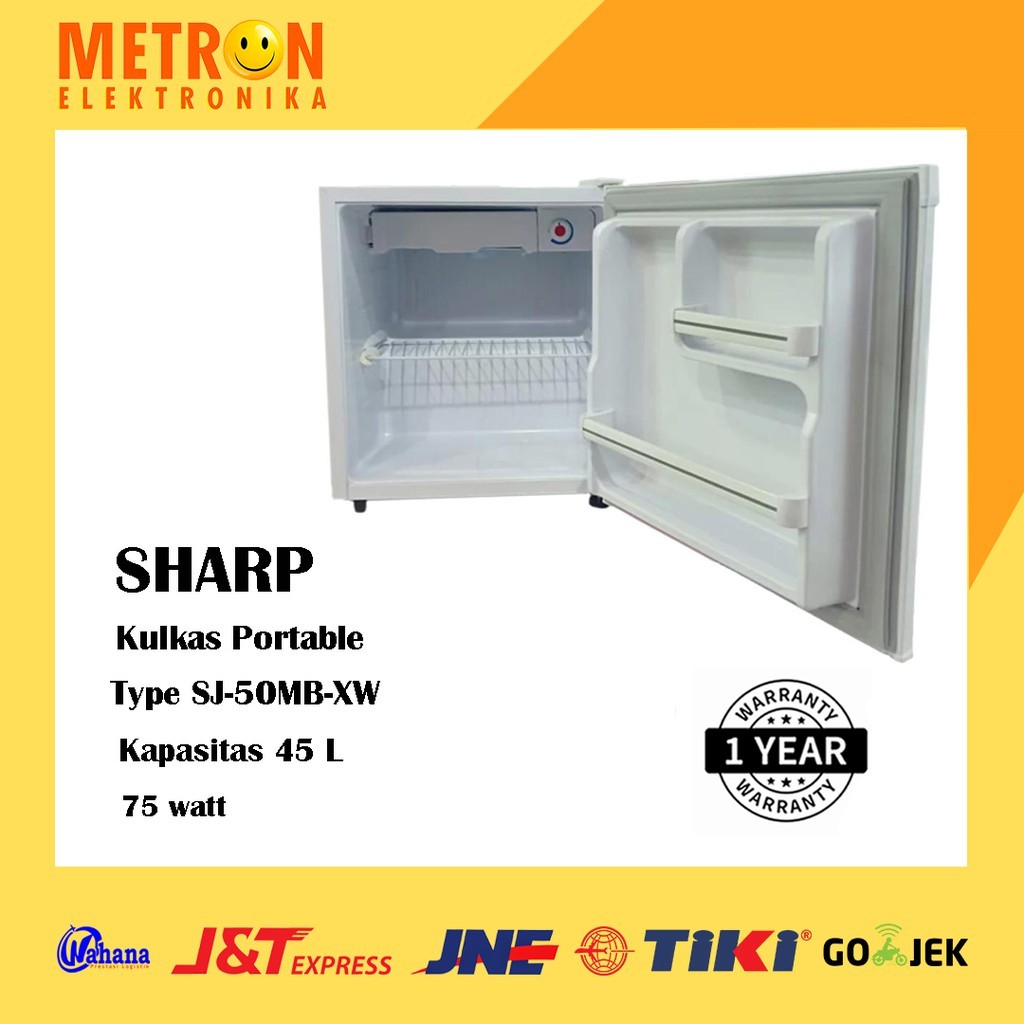 Jual SHARP MINI BAR SJ 50 MB XW / KULKAS LEMARI ES PORTABLE 45 LITER / SJ50MBXW | Shopee Indonesia