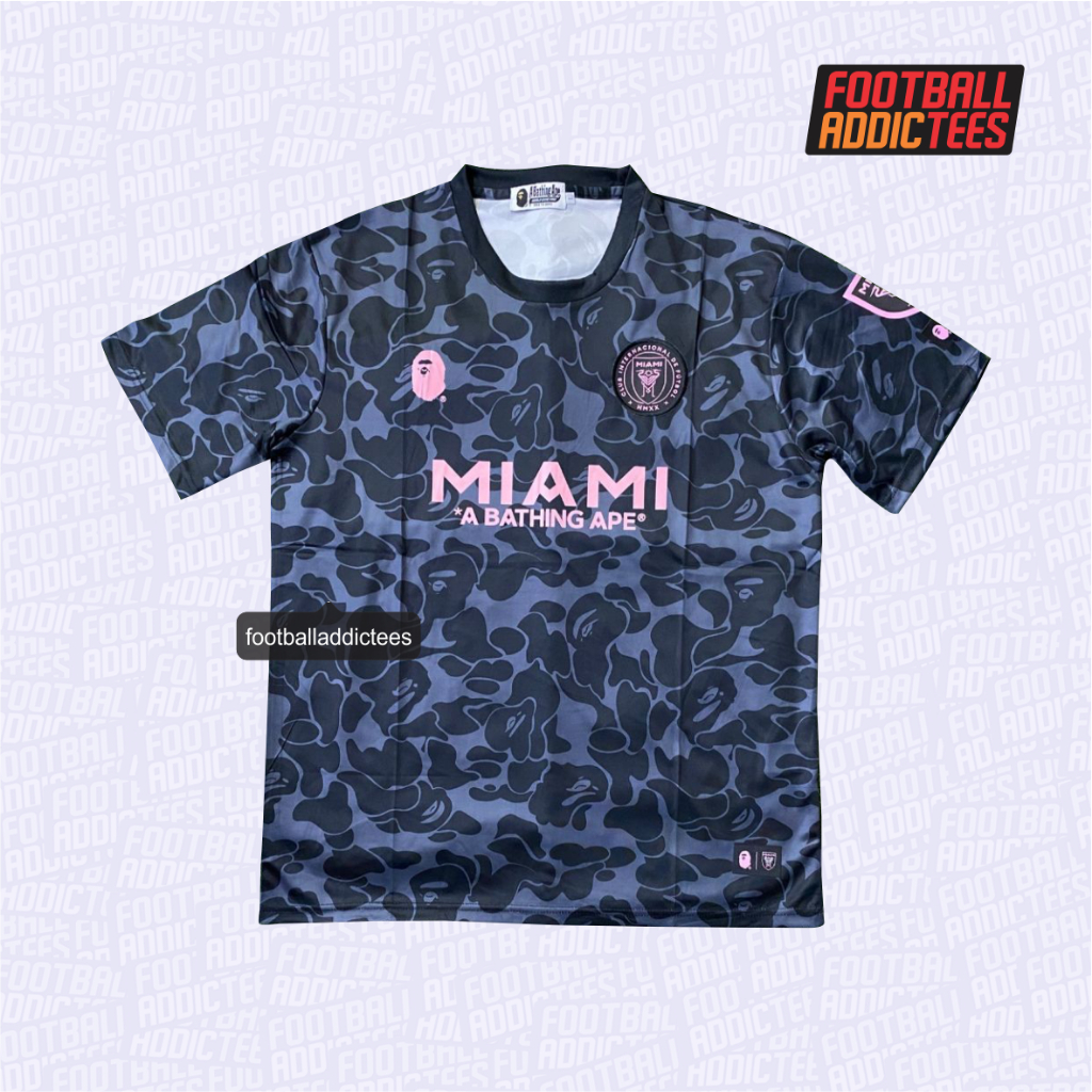 Jual JERSEY INTER MIAMI X BATHING APE BAPE BLACK | Shopee Indonesia