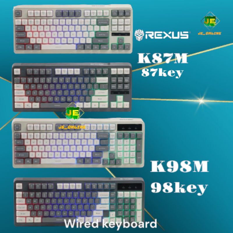 Jual Keyboard Rexus K98M / K98-M full size wired Gaming keyboard K87M ...