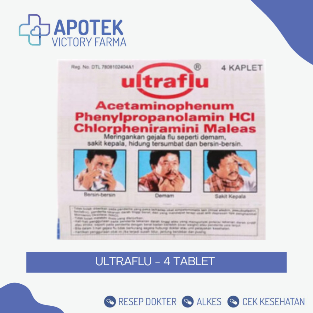 Jual Ultraflu 1 Strip @ 4 Kaplet / Meredakan Flu, Demam, Bersin-Bersin ...