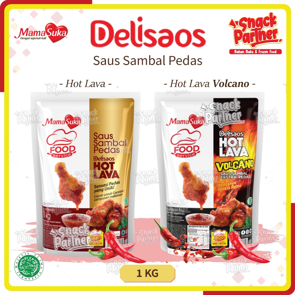 Jual MAMASUKA DELISAOS - Hot Lava Volcano 1 KG - / Saus Saos Ayam ...