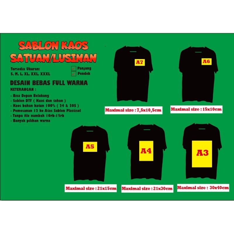 Jual Sablon Kaos DTF dan PLASTISOL | Shopee Indonesia