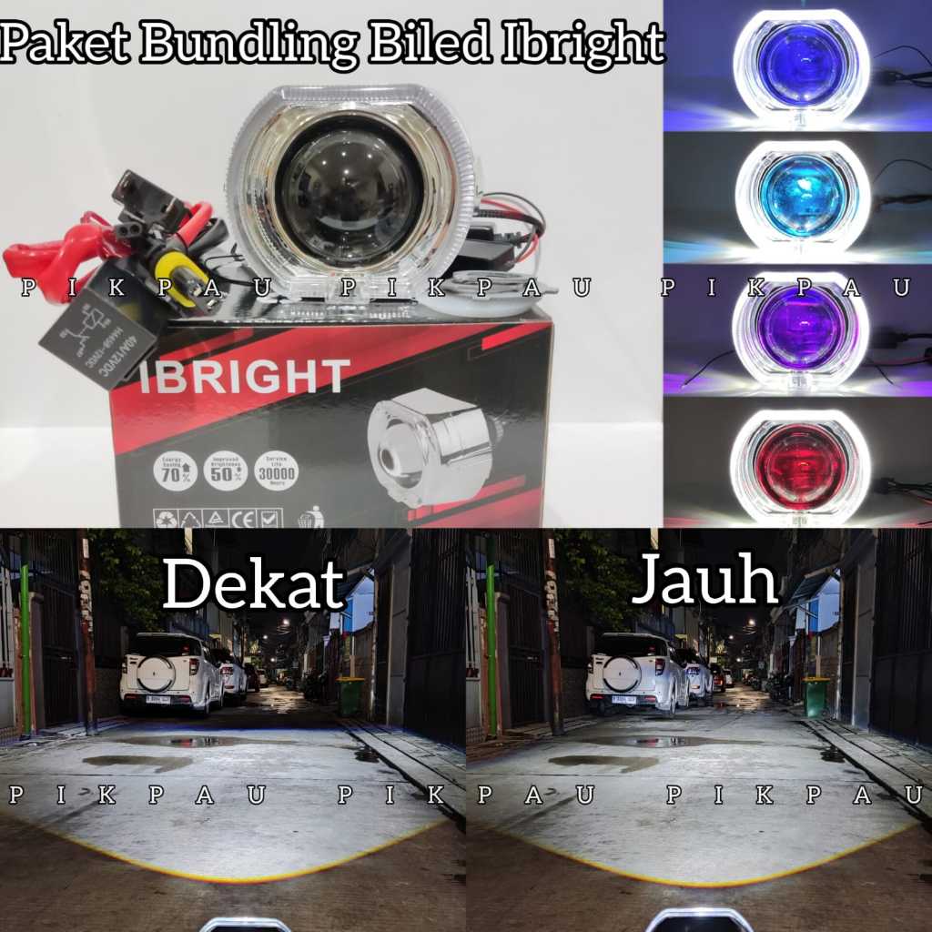 Jual Paket Bundling Lampu Biled IBRIGHT 2,5 Inc Original Dengan KABEL RELAY SET Paket Lengkap ...