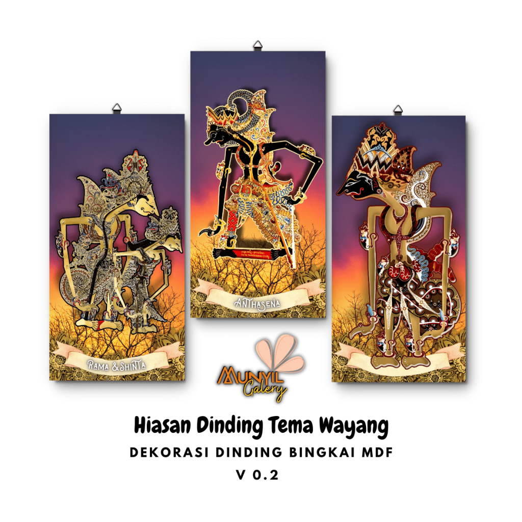 Jual Munyil Galery - 15x30 Dekorasi Dinding Wayang Kulit / Wayang Kulit ...