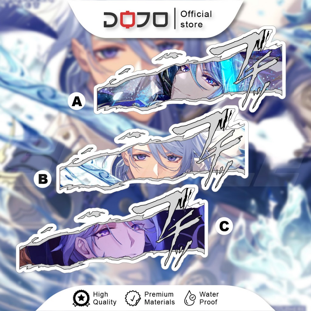 Jual Sticker VINYL anime Genshin Impact Warning motor mobil JDM slap ...