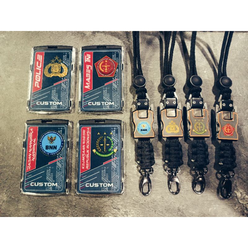 Jual id card pvc holder lanyard tactical custom logo INSTANSI KEJAKSAAN ...