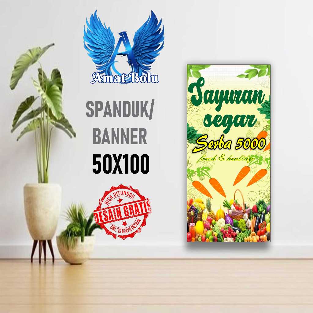 Jual CETAK SPANDUK/MMT/BACKDROP/BANNER SPANDUK SAYUR FAMILY UKURAN ...